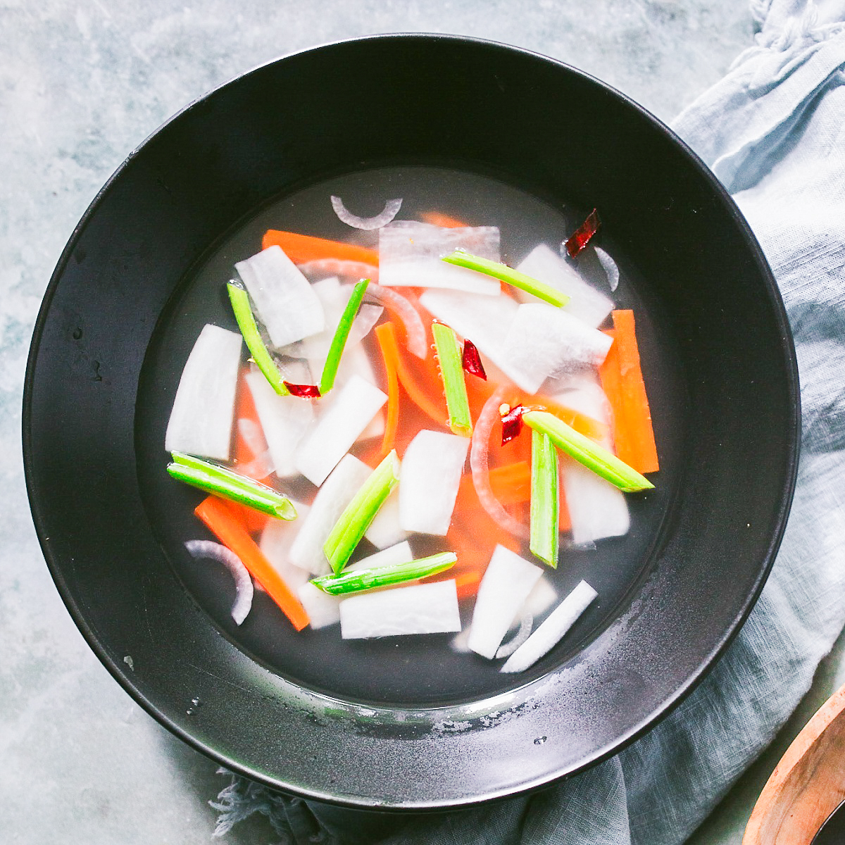 Korean White Radish Water Kimchi (Dongchimi)