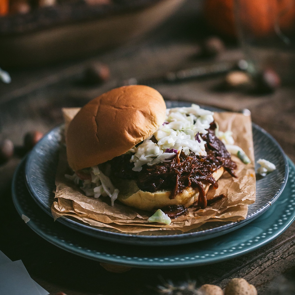 Best Slow Cooker BBQ Pulled/Shredded Beef Sandwiches - The Storied Recipe