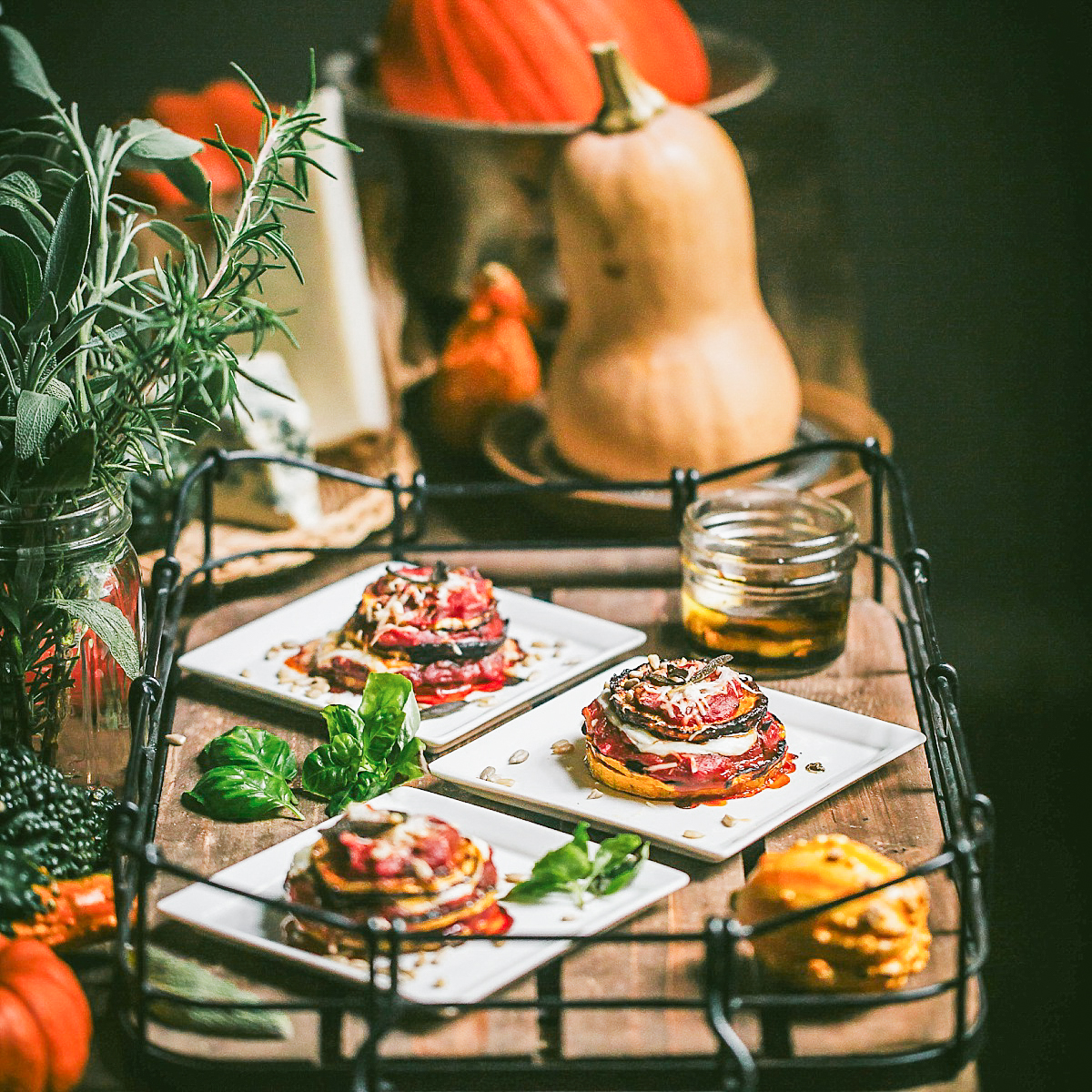 Italian Roasted Butternut Squash Parmesan with Tomato - The Storied Recipe