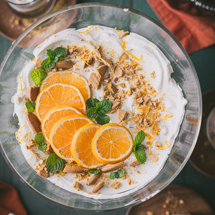 3 Ingredient No Bake Mandarin Ginger Pie Dessert - The Storied Recipe